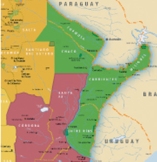 Argentina Mesopotamia Map